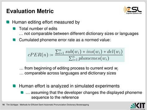 Ppt Methods For Efficient Semi Automatic Pronunciation Dictionary Bootstrapping Powerpoint