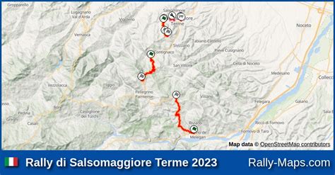 Streckenverlauf Rally Di Salsomaggiore Terme 2023 RallyeKarte De
