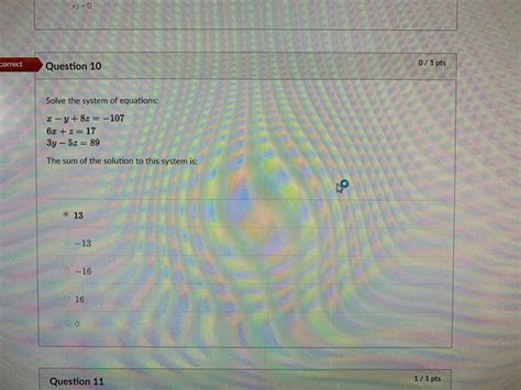 Solved Correct Question 10 01 Pts Solve The System Of