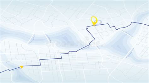 Isometric Gps Navigation Map With Location Pin For Tracking Abstract