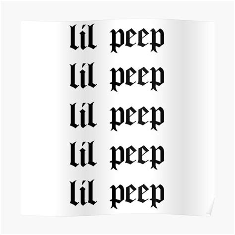 Lil Peep Goth Font Pack Poster For Sale By Tumfei Redbubble