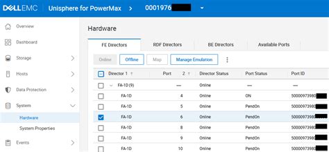 Powermax How To Enable And Disable A Frontend Port Using Unisphere Or