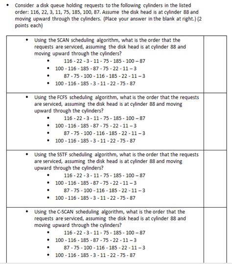 Solved Consider A Disk Queue Holding Requests To The
