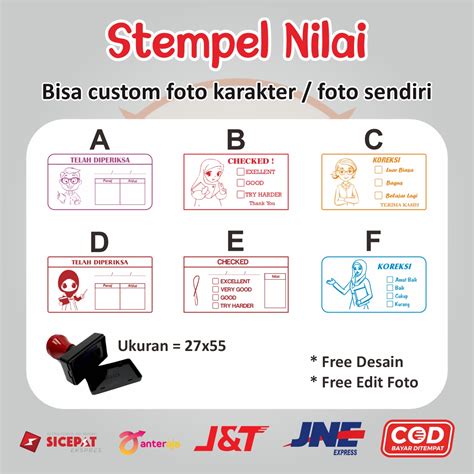 Stempel Nilai Guru Stempel Checked Stempel Reward Bisa Custom Bisa