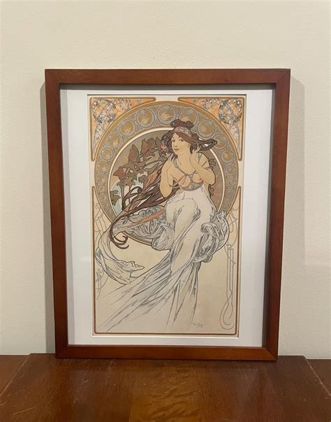 Alphonse Mucha Muse Of Music The Arts Series Framed Print 12x15 Art