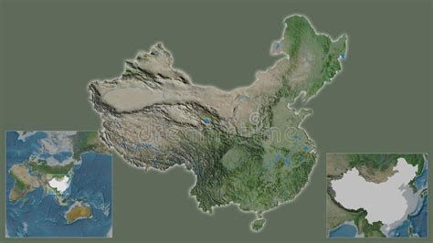 中国 — 卫星 国家及其位置 库存例证 插画 包括有 查出 投影 国界的 大陆 聚会所 中国 187394752