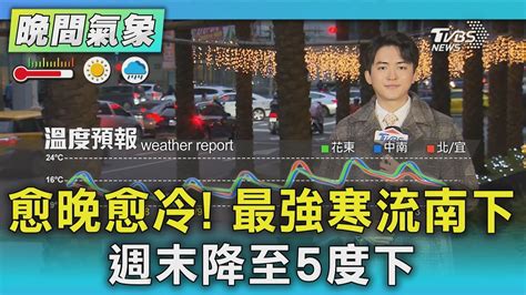 愈晚愈冷 最強寒流南下 週末降至5度下氣象主播 吳軒彤TVBS氣象站TVBS新聞20250207 TVBSNEWS02 YouTube