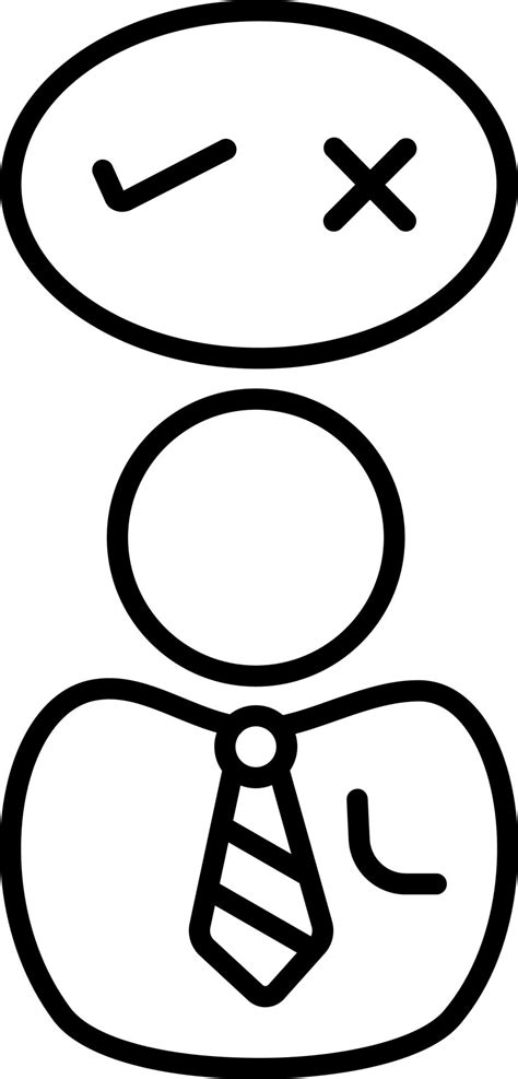 Businessman With Right And Wrong Symbols 24286888 Vector Art At Vecteezy