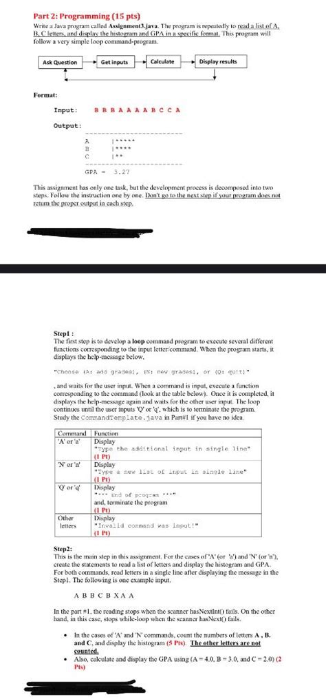 solved part 2 programming 15 pts write a java program