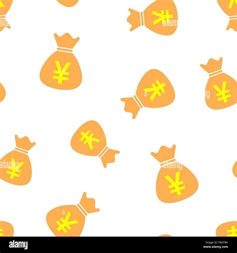 Yen Yuan Bag Money Currency Icon Seamless Pattern Background Business