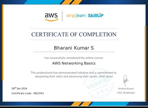 Aws Networkingbasics Cloudtechnology Continuouslearning Bharanikumar S