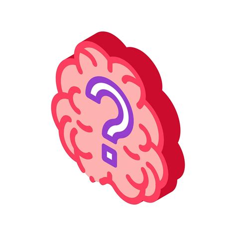 Brain And Question Mark Isometric Icon Vector Illustration 18017992