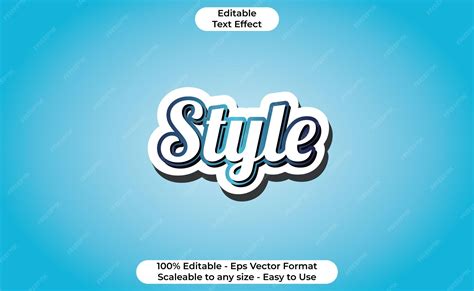 Premium Vector Light Blue Text Effect Editable Text Effect