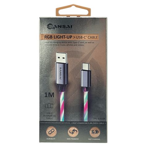 Type C Rgb Light Up Cable Peleguy Distribution Pty Ltd 1300 377 341