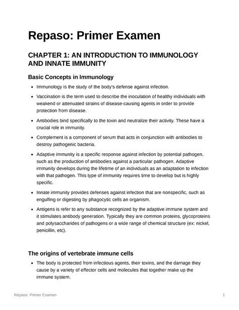 Repaso Primer Examen Repasito Repaso Primer Examen Chapter 1 An