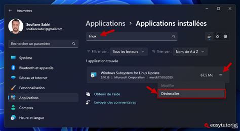 Comment désinstaller WSL sur Windows 11 EasyTutoriel