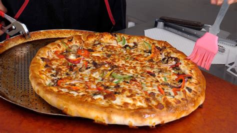 치즈 토핑 듬뿍 올려주는 피자트럭 피자빵 시카고 피자 몰아보기 Various Korean Style Pizza Making Korean Street Food