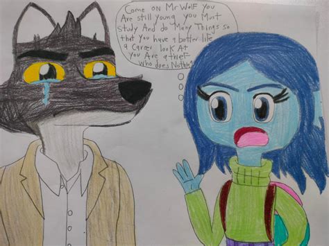 Mr Wolf Discuss With Ruby Gillman By Jamesthecartoonist On Deviantart