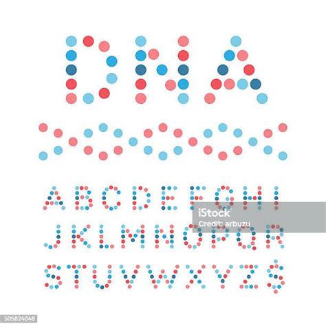 Rounded Font Vector Alphabet With Dots Effect Letters向量圖形及更多斑點圖片 Istock