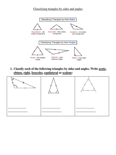 grade 5 classify triangles pdf worksheets library