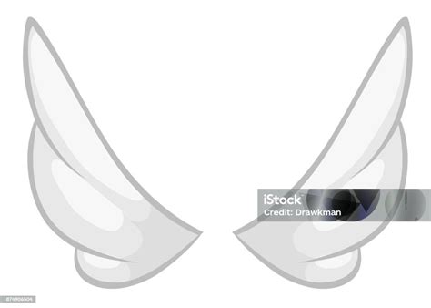 손으로 그린된 천사 또는 새 날개 흰색 배경에 고립 된 도면 요소를 설명 했다 벡터 일러스트입니다 개체 그룹에 대한 스톡 벡터 아트 및 기타 이미지 Istock