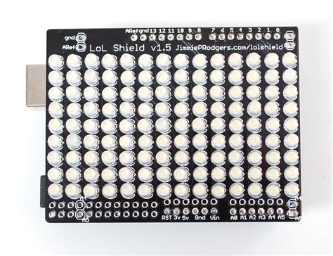 Lol Shield White A Charlieplexed Led Matrix Kit For Arduino