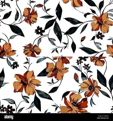 Textile And Wallpaper Patterns A Printable Digital Illustration Work