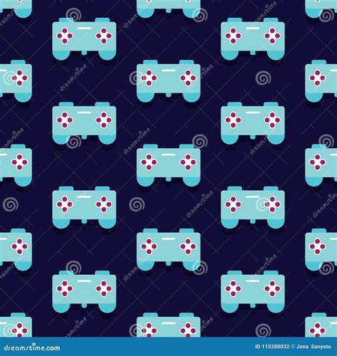 Seamless Gamepad Pattern Vector Stock Vector Illustration Of Button Gaming 115288032