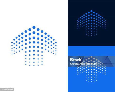 추상 화살표 위쪽 성장 점 하프 톤 기하학적 디지털 기술 벡터 디자인 일러스트 레이 션 성장 개념에 대한 스톡 벡터 아트 및 기타 이미지 Istock