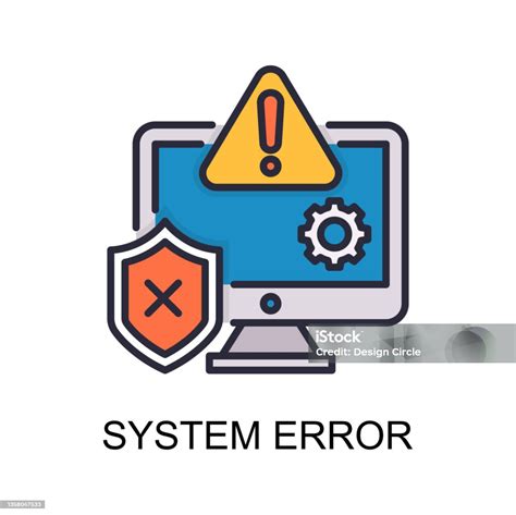 System Error Vector Filled Outline Icon Design Illustration Web And