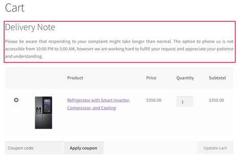 How To Add Custom Text On A Cart Page In WooCommerce Tyche Softwares