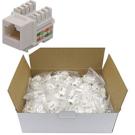 100 Lot Cnaweb Cat6 Rj45 Punchdown Keystone Network Jack 110 Style