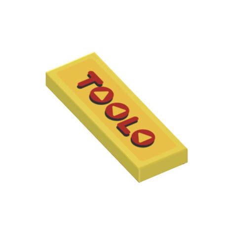 Lego Tile 1 X 3 With ‘toolo Logo Sticker 63864 Brick Owl Lego