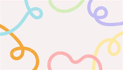 Premium Vector Colorful Line Doodle Pattern Background