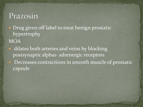 Ppt Prazosin Group D Powerpoint Presentation Free Download Id6164484
