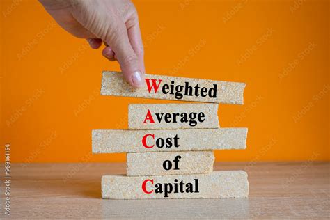 Wacc Weighted Average Cost Of Capital Symbol Concept Words Weighted