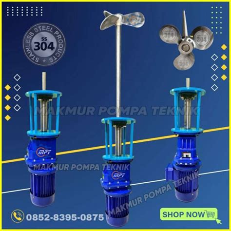 Promo Promo Agitator Mixer Chemical Kimia Ss304 0 37kw 0 5hp 220v With