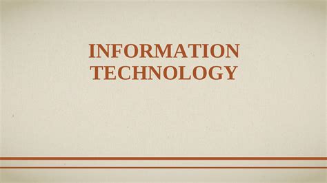 Introduction To Information Technology