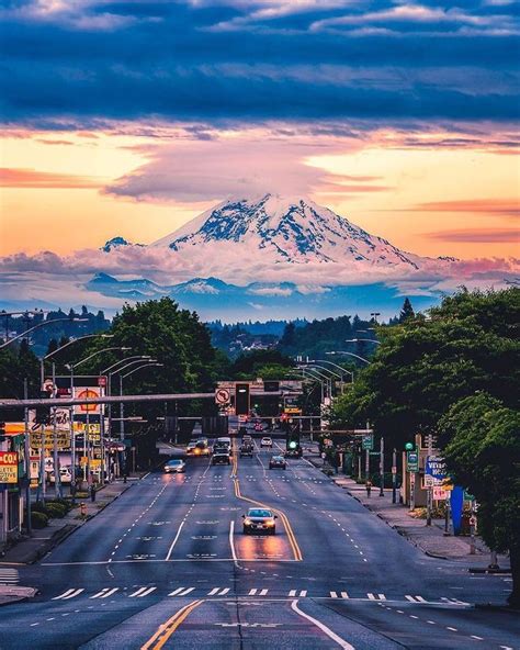 Mt Rainier Captured At Sunset Photo By Alberthbyang Hermosos