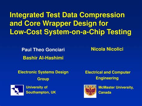 ppt integrated test data compression and core wrapper design for low