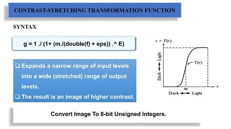 Intensity Transformation Functions Of Image With Matlab Pptx