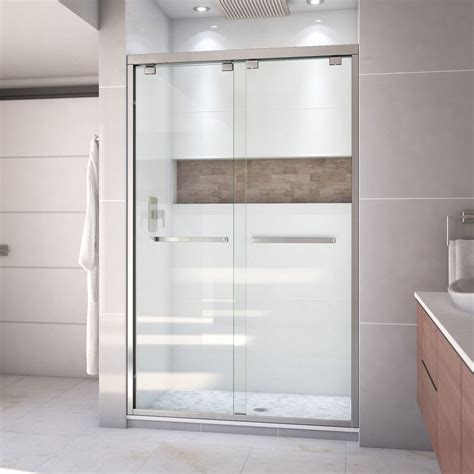 Dreamline Encore 44 In To 48 In W Semi Frameless Brushed Nickel Bypass
