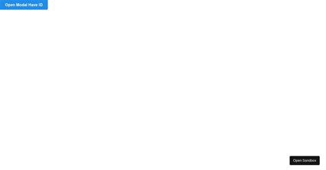 Modal With Id Error Codesandbox