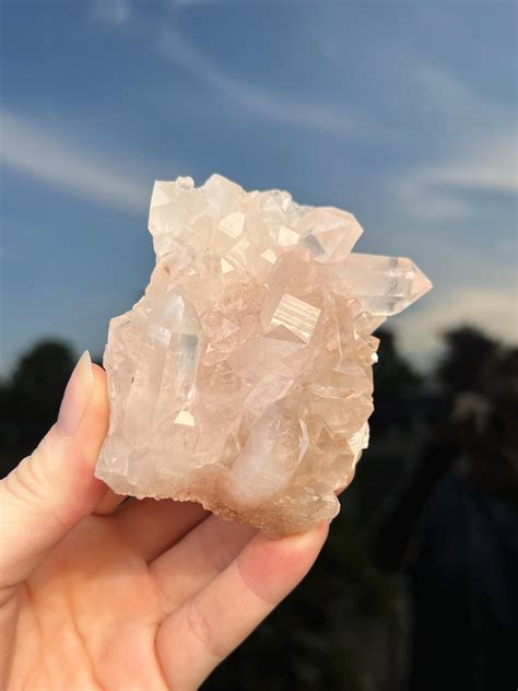 Pink Himalayan Quartz Cluster Samadhi Quartz Cluster High Grade Pink