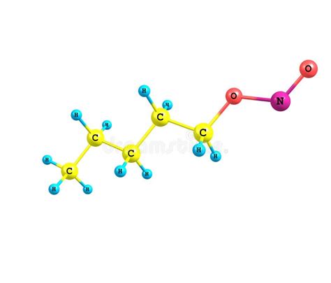 Amyl Nitrite Molecular Structure Isolated On White Stock Illustration Illustration Of Science