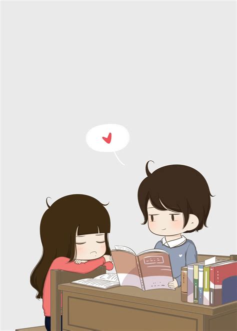 Love Cute Chibi Couple Cartoon Pic