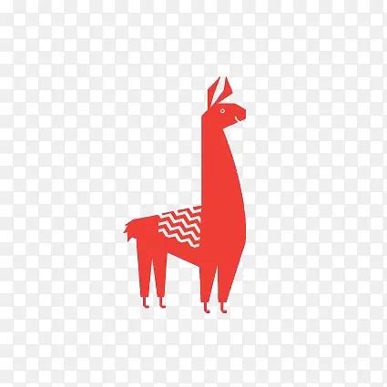 红色羊驼PNG图片素材下载 图片编号qxjkmprw 免抠素材网