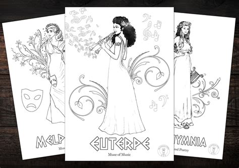 Greek Gods Coloring Book 34 Downloadable Pages Full Of Greek Etsy