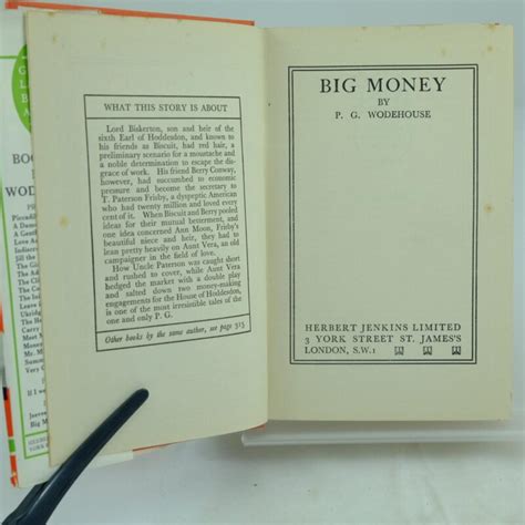 Big Money by P. G. Wodehouse - Rare and Antique Books