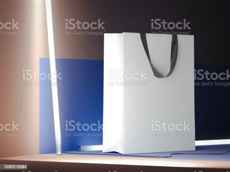 3d 렌더링 색 배경에 백색 쇼핑 가방 종이 봉투에 대한 스톡 사진 및 기타 이미지 종이 봉투 형판 호화로움 Istock